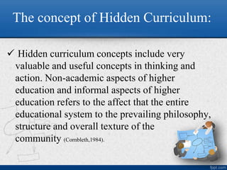 Hidden curriculum | PPT