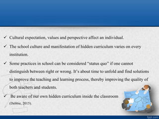 Hidden curriculum | PPT