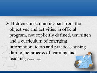Hidden curriculum | PPT
