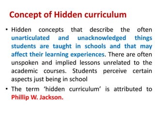 Hidden curriculum | PPTX