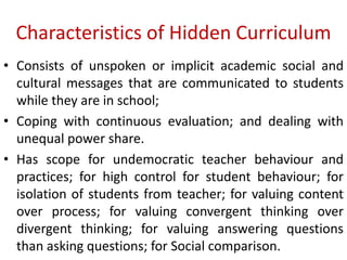 Hidden curriculum | PPTX