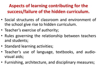 Hidden curriculum | PPTX