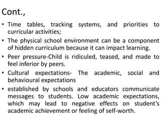 Hidden curriculum | PPTX