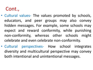 Hidden curriculum | PPTX