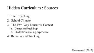 Hidden Curriculum and Its Practice | PPT