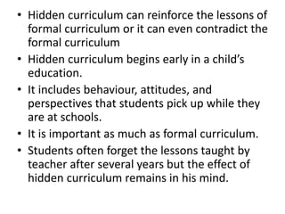 Hidden curriculum | PPTX