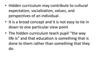Hidden curriculum | PPTX