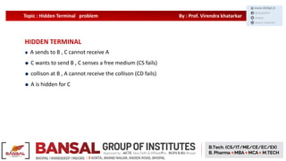 Hidden & exposed terminal problem | PPTX