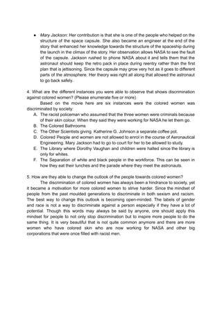 Hidden Figures Paper.pdf | Science Fiction | Genres