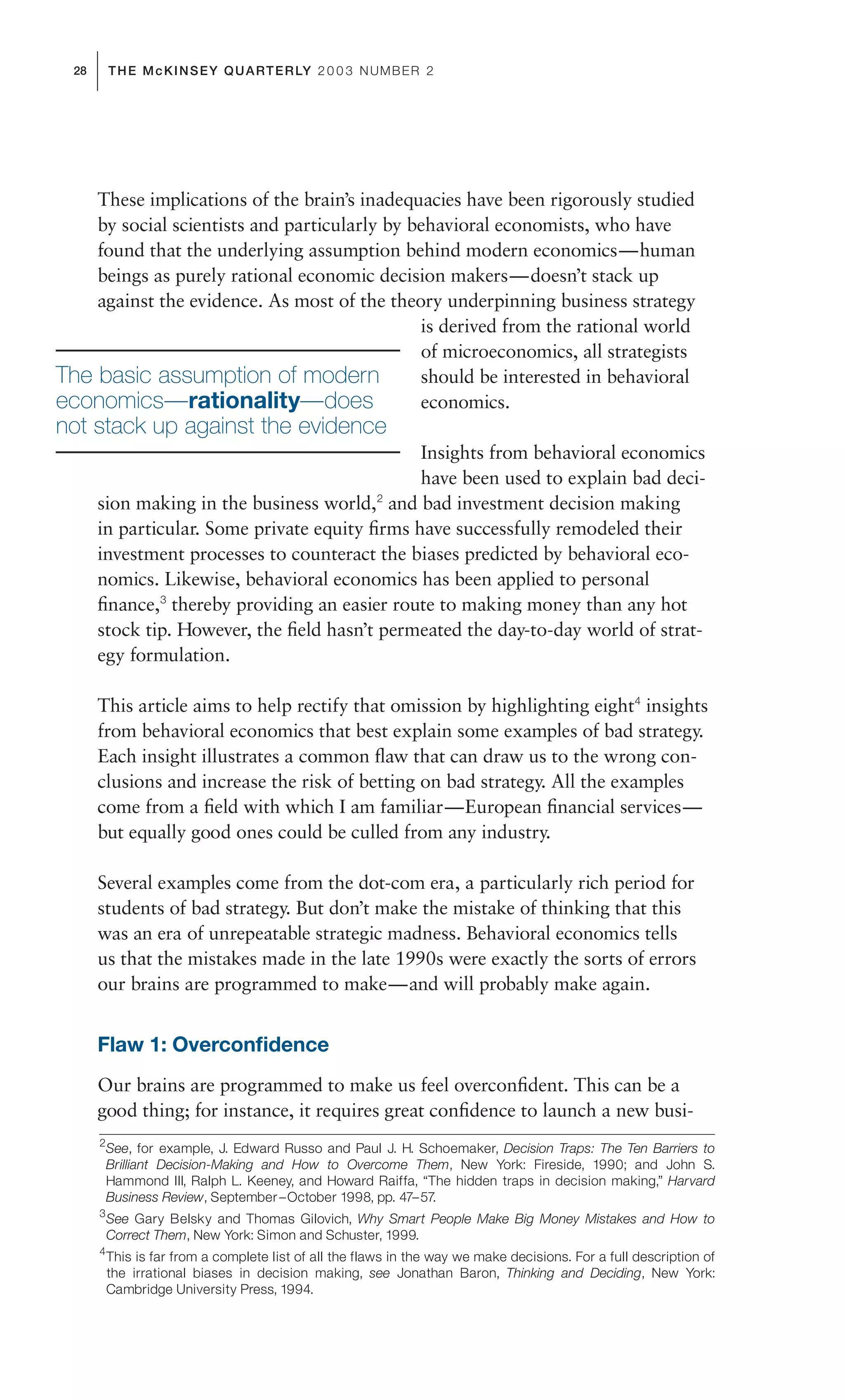 Hidden flaws in strategy | PDF