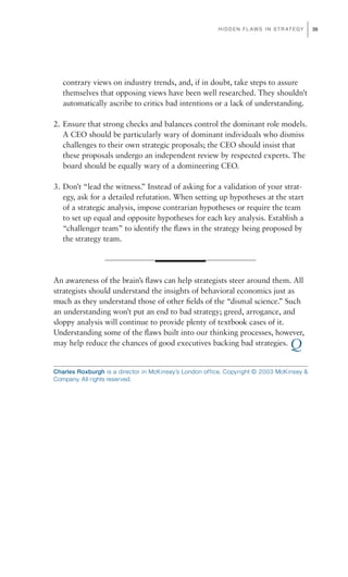 Hidden flaws in strategy | PDF