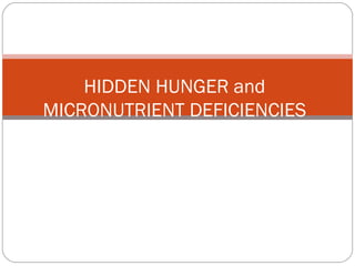 Hidden Hunger Padare | PPT