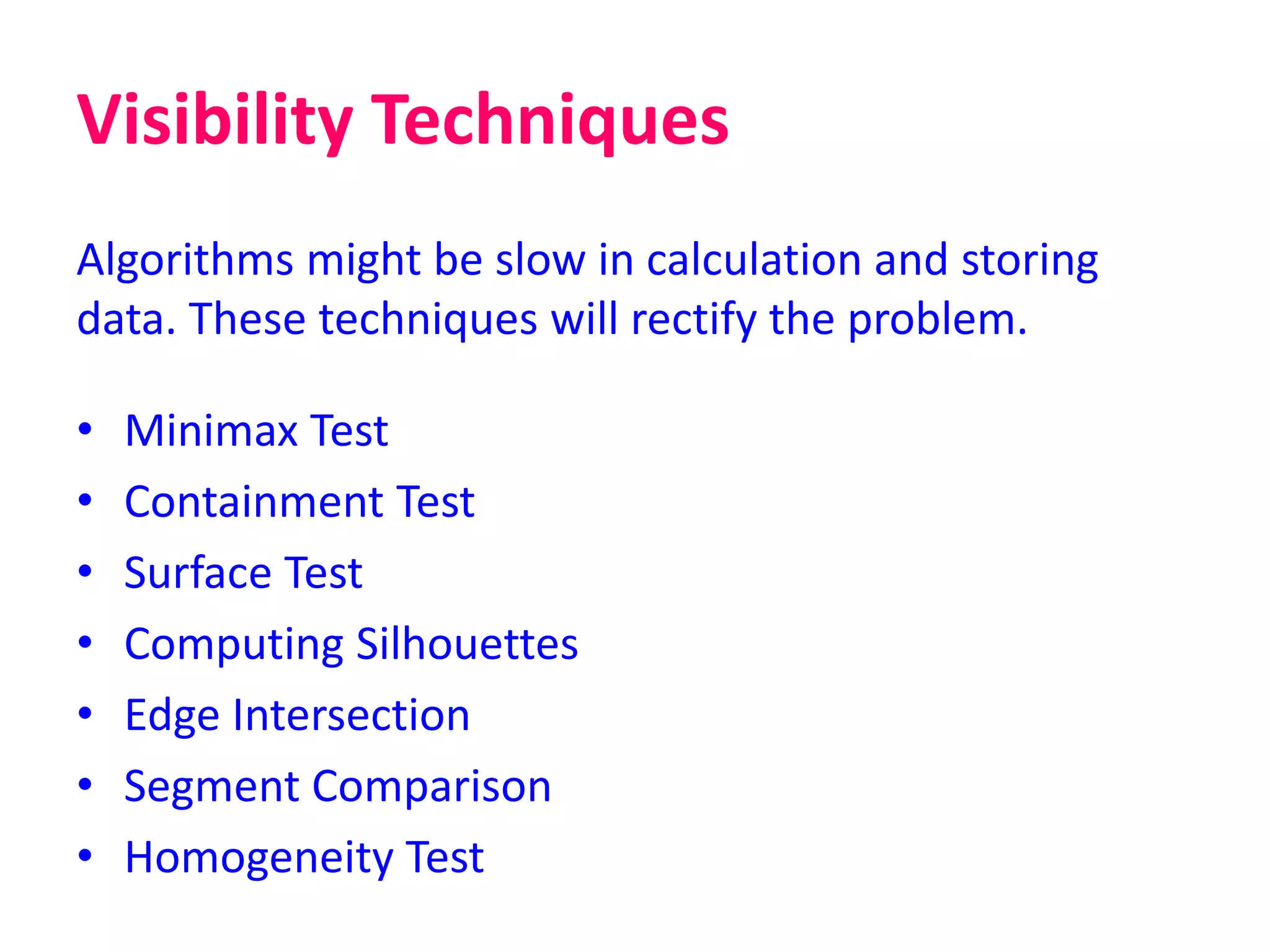 Hidden line removal algorithm | PPTX