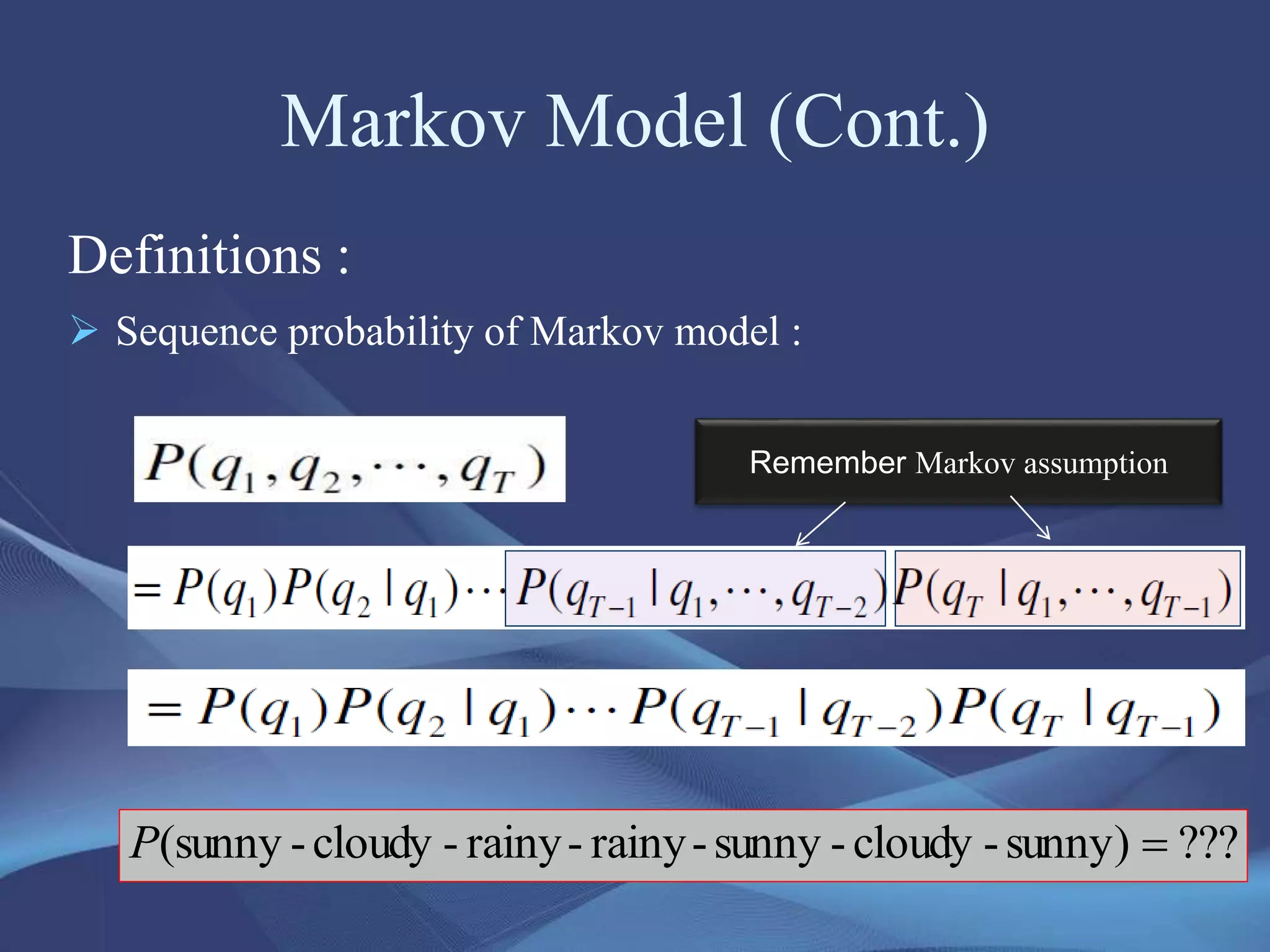 Hidden markov model | PPTX