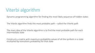 Hidden markov model | PPTX
