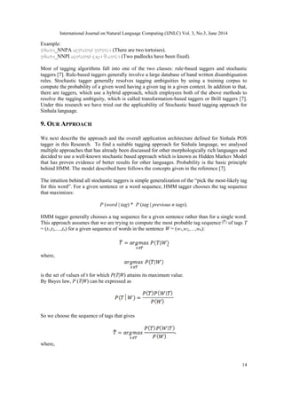 Hidden markov model based part of speech tagger for sinhala language | PDF