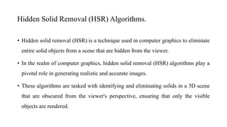 HIDDEN SOLID REMOVAL ALGORITHM IN COMPUTER GRAPHICS FOR IMAGE ...