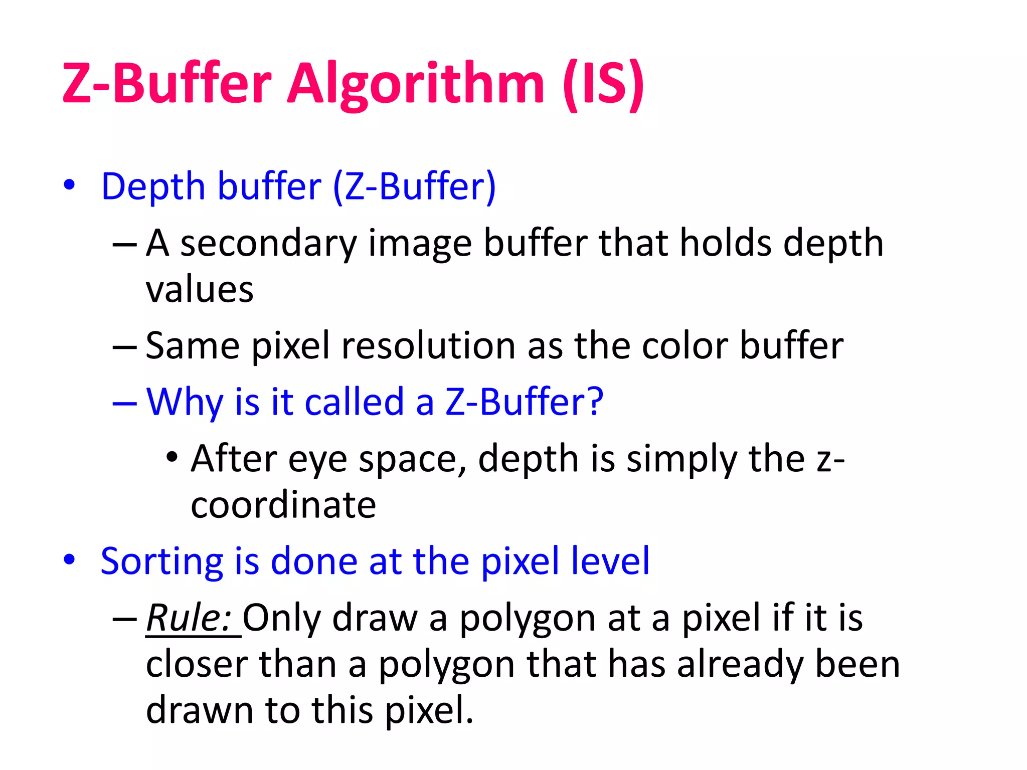 Hidden surface removal algorithm | PPTX