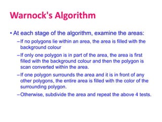 Hidden surface removal algorithm | PPTX