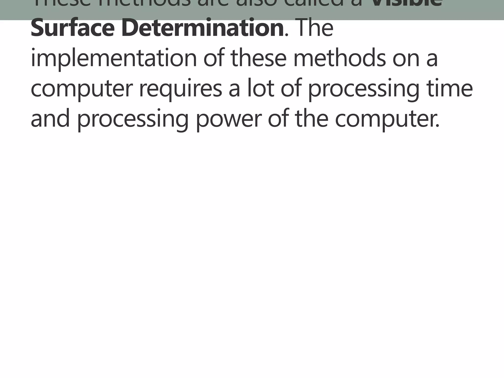 Hidden Surface Removal methods.pptx | Free Download