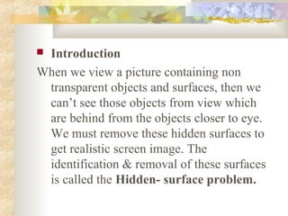 Hidden surfaces | PPT