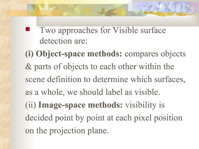Hidden surfaces | PPT