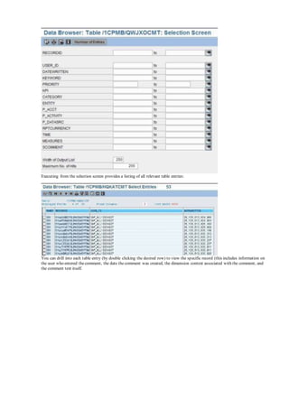 Hidden tables of sap business objects planning and consolidation | DOCX ...