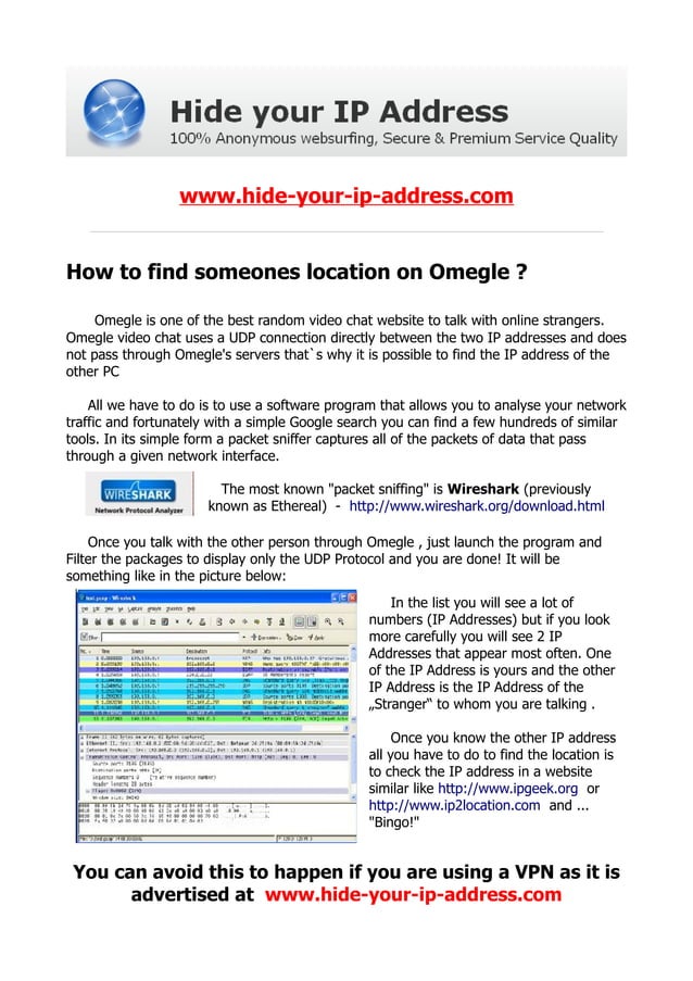 How to find someones location on Omegle, www.hide-your-ip-address.com