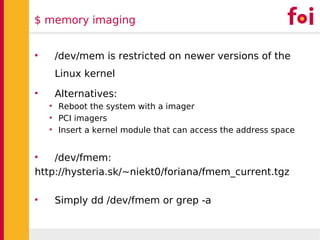 Hide and seek - interesting uses of forensics and covert channels. | PPT