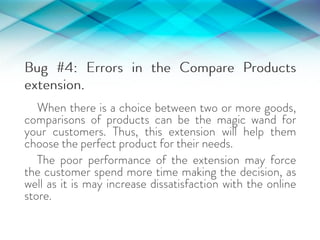Hide And Seek With Bugs or 8 Most Common Issues In Magento Website | PPT