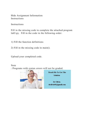 Hide Assignment InformationInstructionsInstructionsFill in.docx