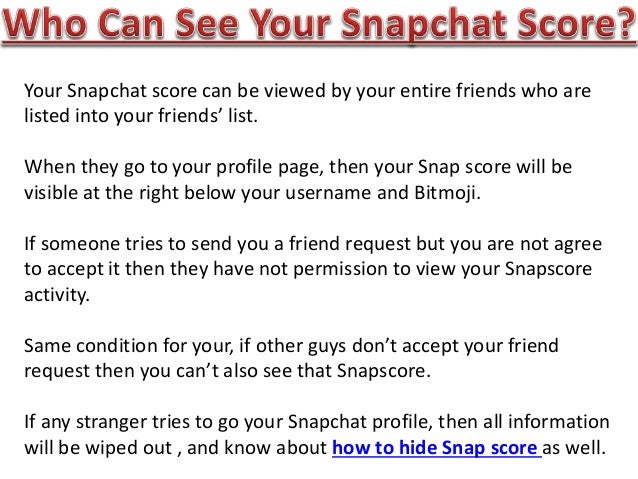 How to Hide Snapchat Score from Friend or Unknown Person? Full Guide ...