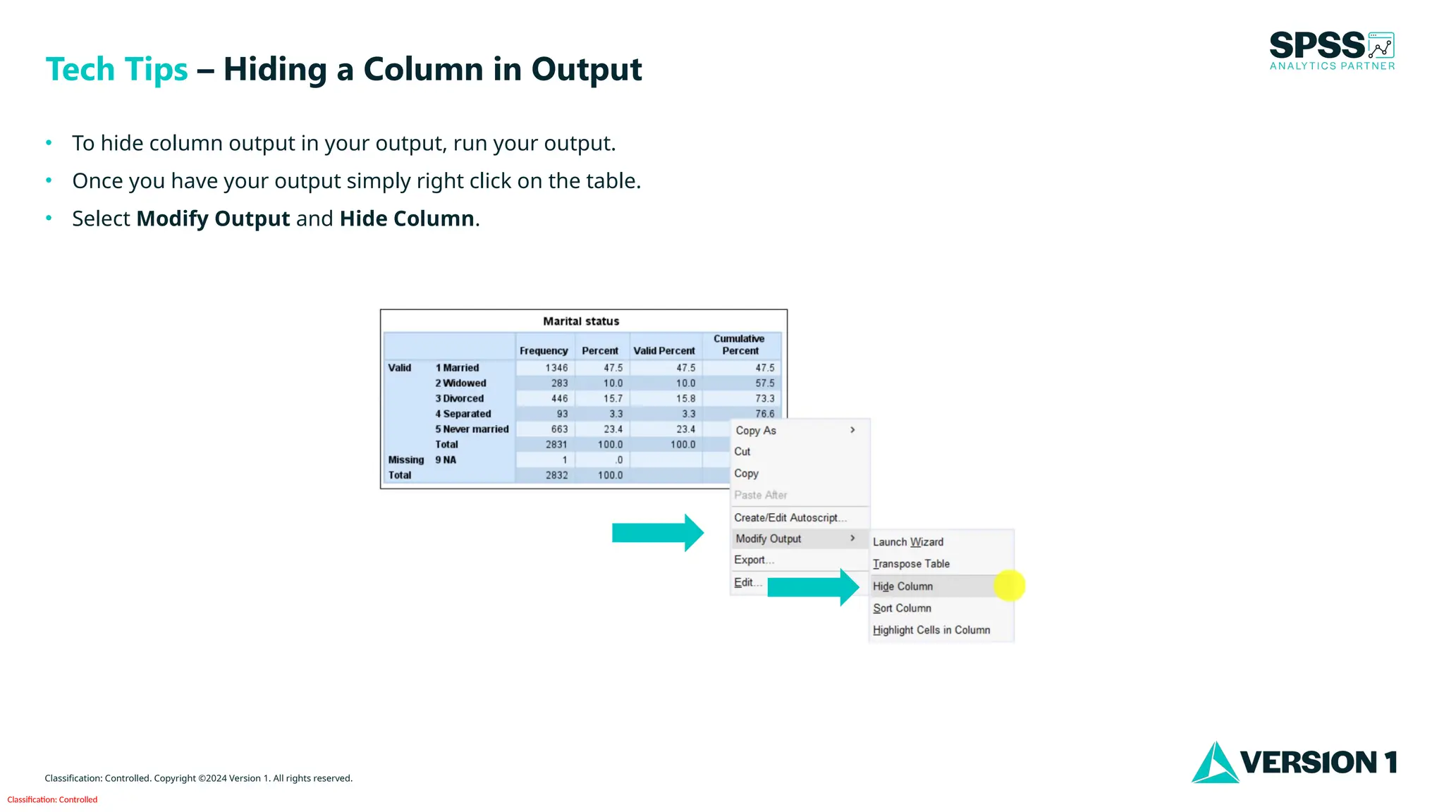 Hiding Columns in Output in IBM SPSS Statistics.pptx