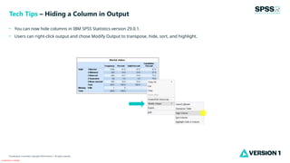 Hiding Columns in Output in IBM SPSS Statistics.pptx
