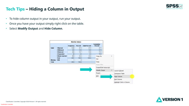 Hiding Columns in Output in IBM SPSS Statistics.pptx
