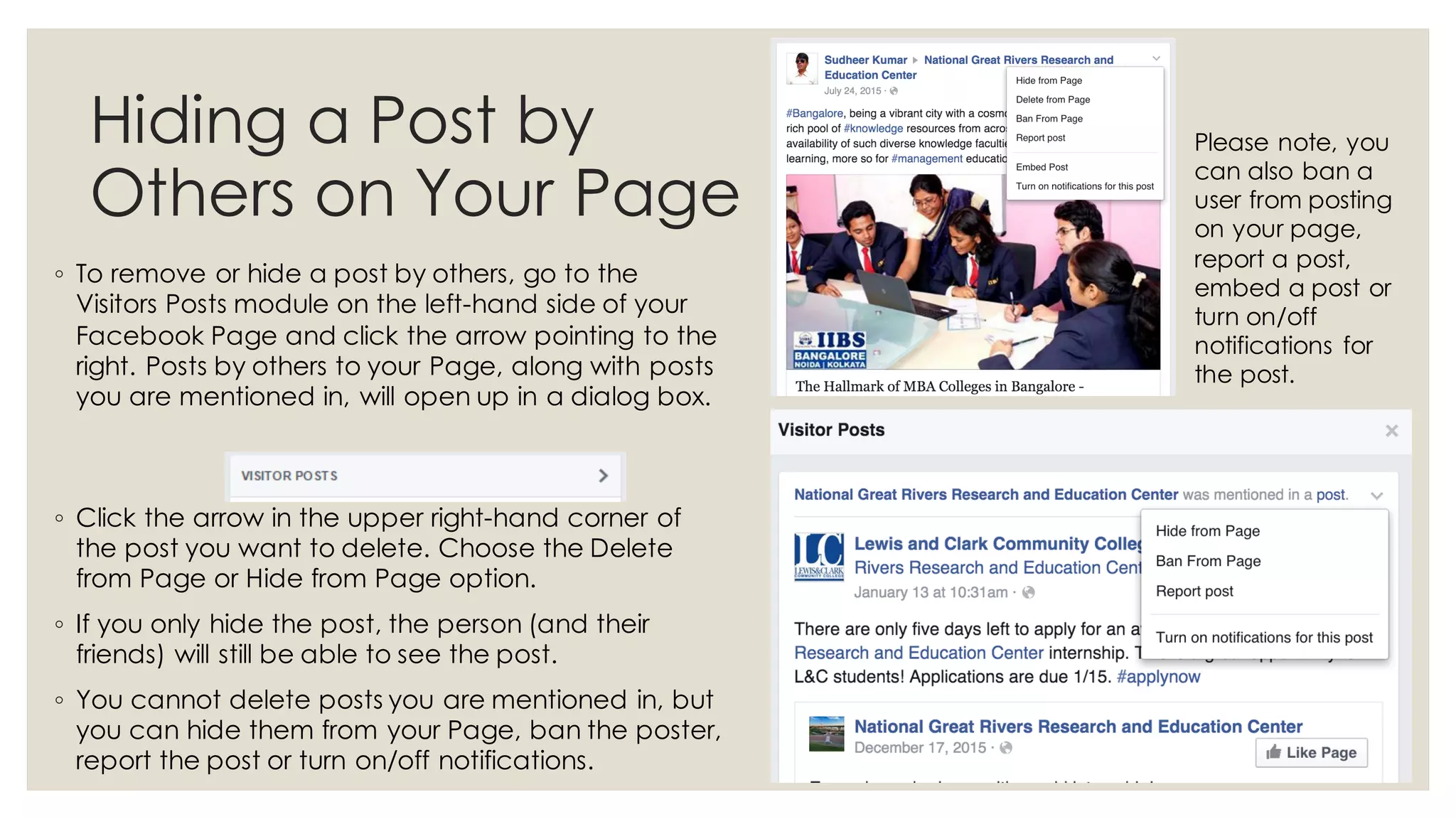 Hiding Facebook Page Posts | PPT