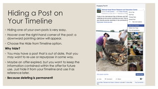 Hiding Facebook Page Posts | PPT