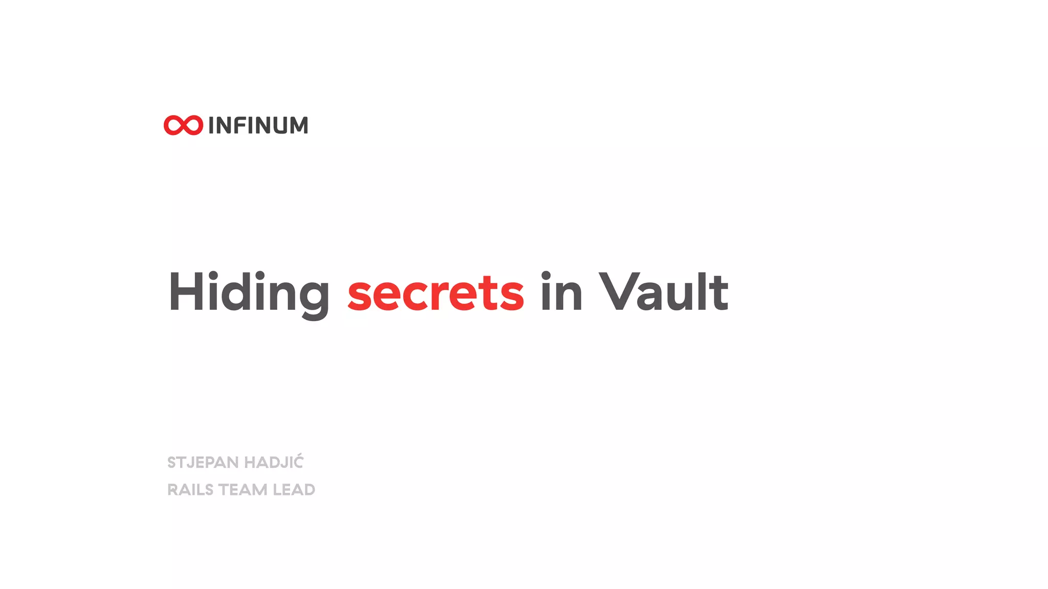 Hiding secrets in Vault | PDF