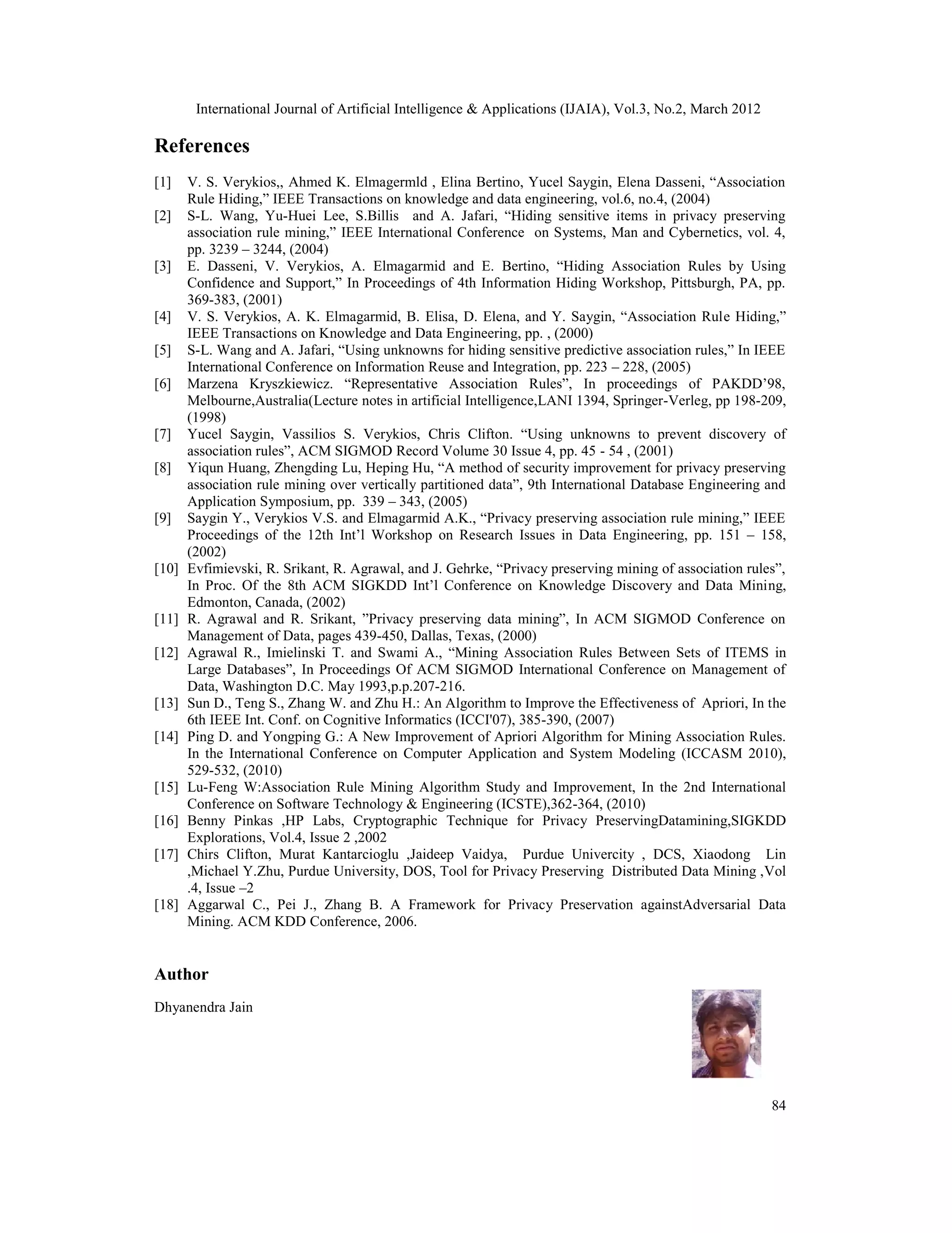 Hiding sensitive association_rule.pdf. | PDF | Databases | Computer Software and Applications