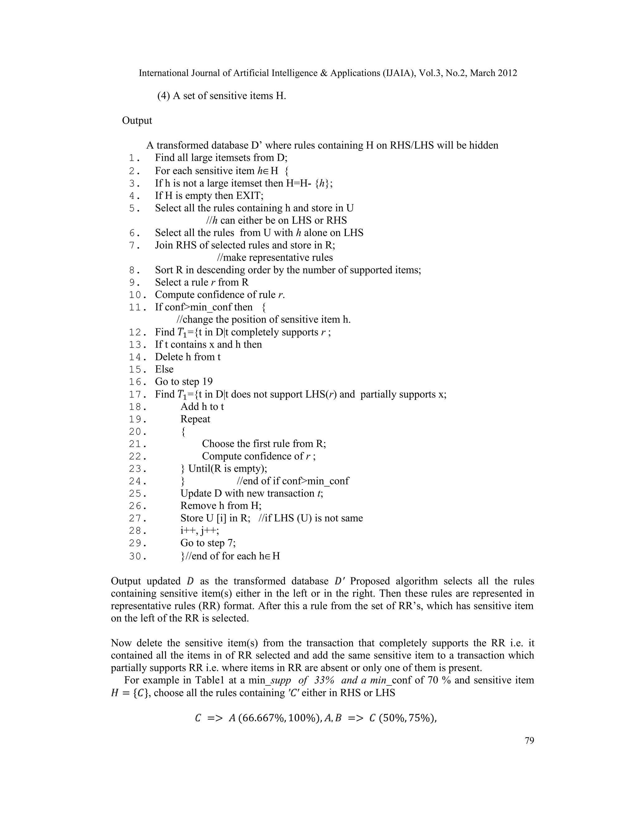 Hiding sensitive association_rule.pdf. | PDF | Databases | Computer Software and Applications