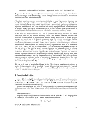 Hiding sensitive association_rule.pdf. | PDF | Databases | Computer Software and Applications