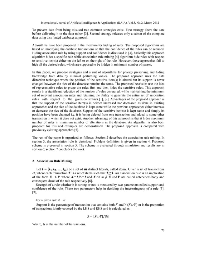 Hiding Sensitive Association Rule Pdf Pdf