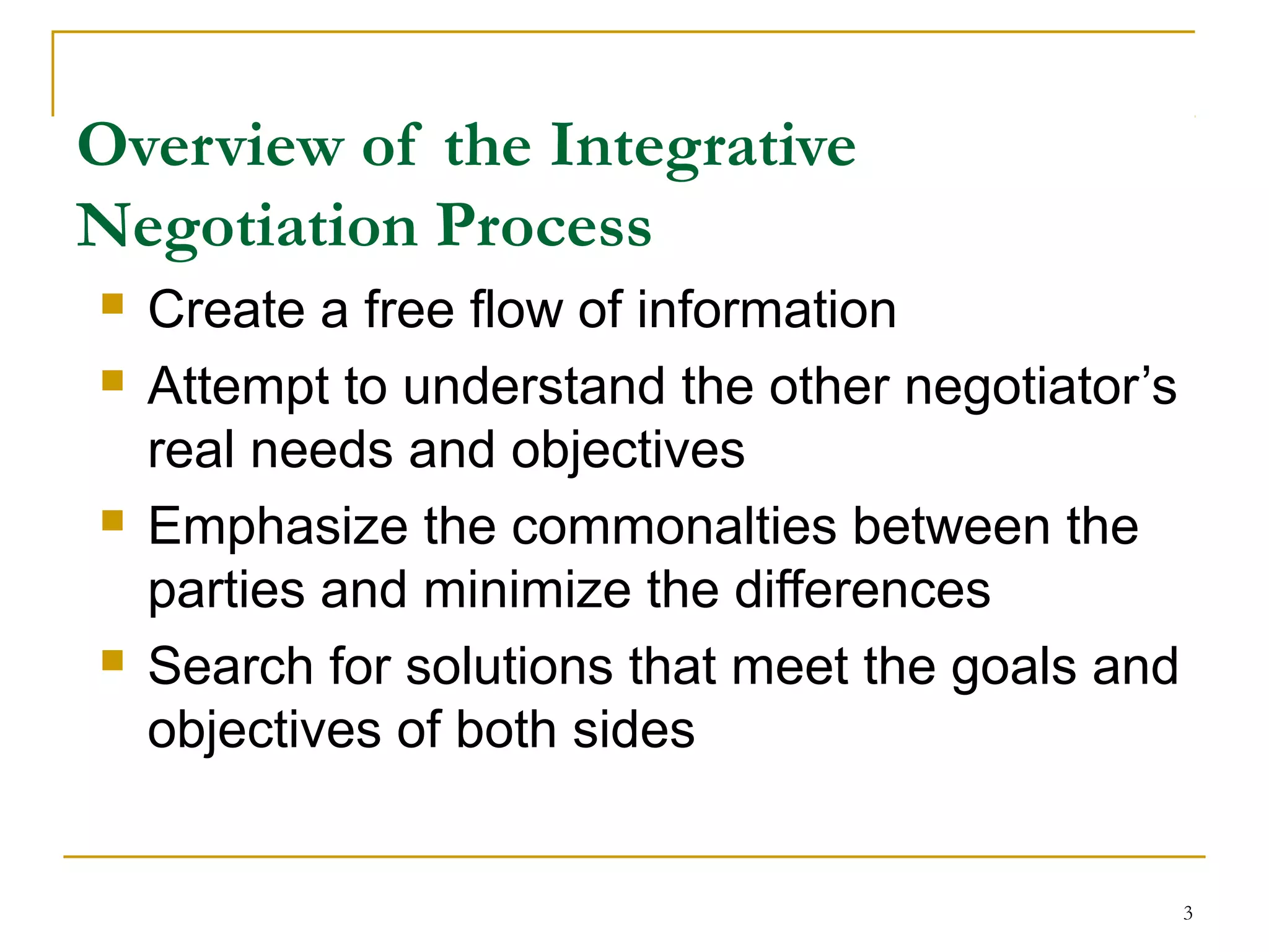 integrative negotiation | PPT