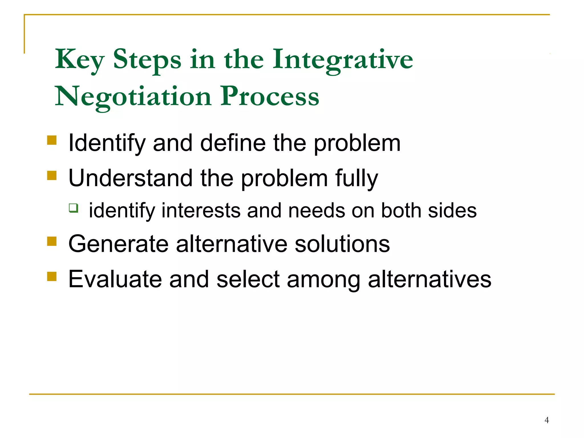 integrative negotiation | PPT