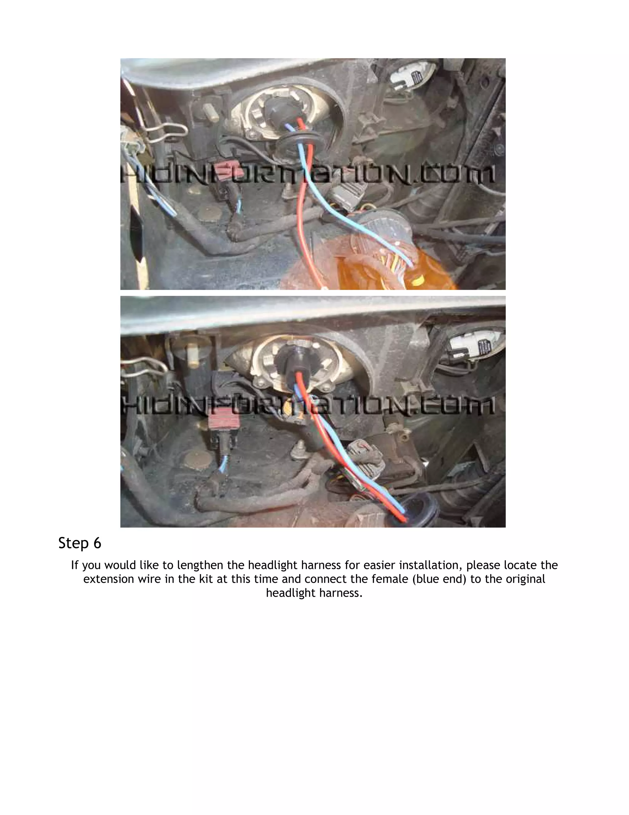 HID Kit installation instructions without relay | PDF