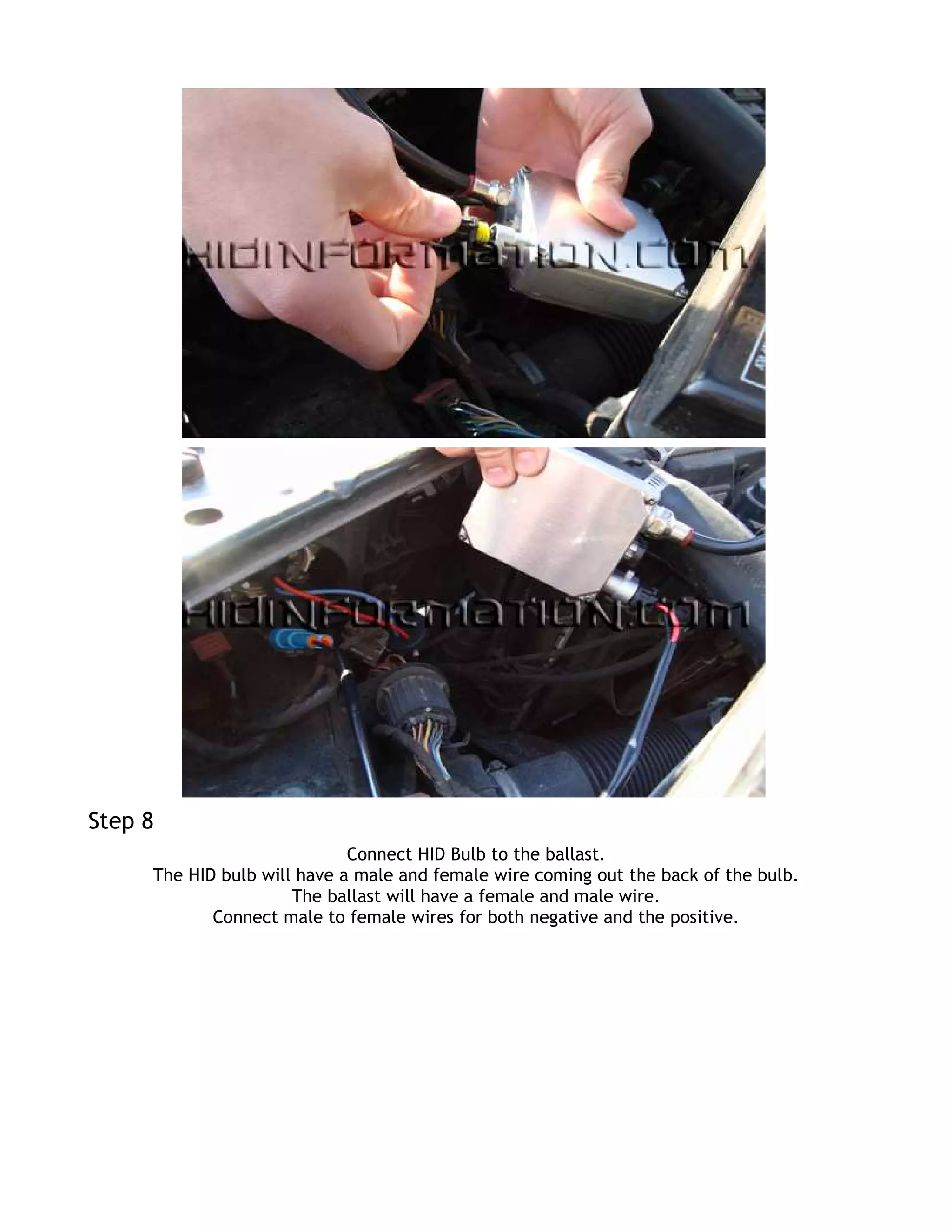 HID Kit installation instructions without relay | PDF