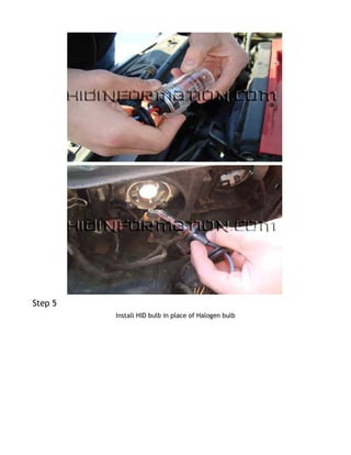 HID Kit installation instructions without relay | PDF
