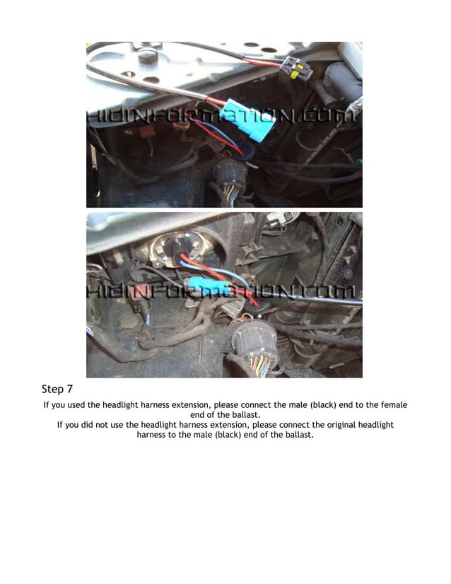 HID Kit installation instructions without relay | PDF