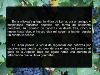 Presentaciones Mitológicas: La Hidra de Lerna | ODP