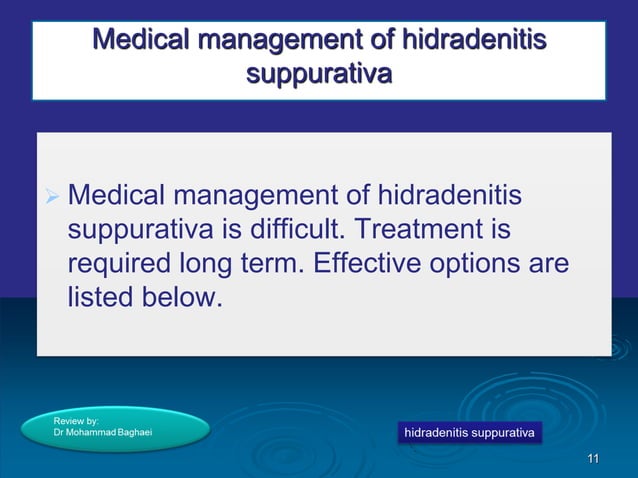 Hidradenitis Suppurativa By Dr Mohammad Baghaei Ppt